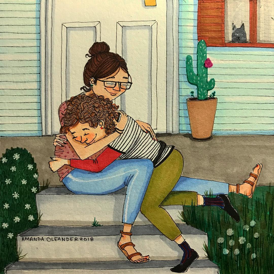 15 ilustrações que mostram a forma mais bela de afeto entre entes ...