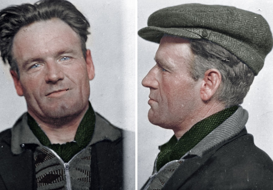 Artista coloriu fotos de 7 criminosos e essas são as historias por trás ...