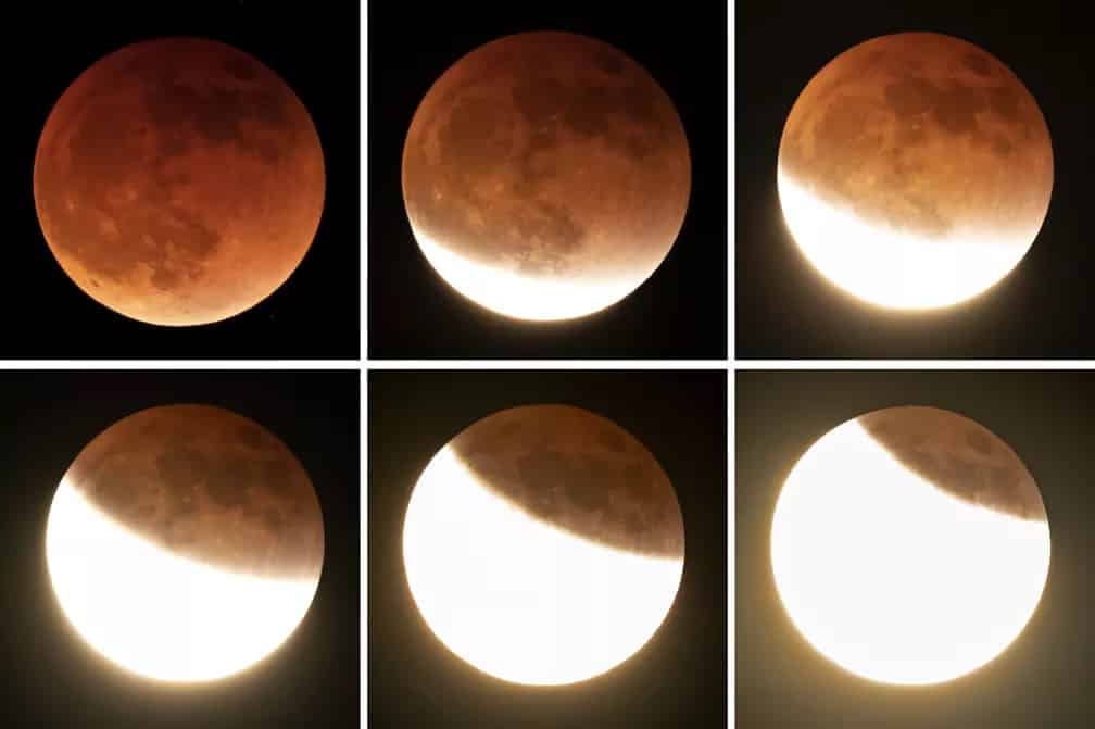 Veja fotos do eclipse total da lua pelo mundo