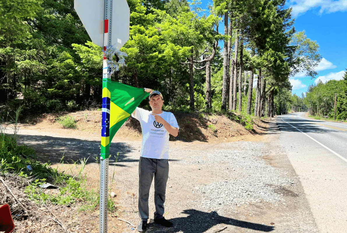 Brasileiros percorrem 720 km nos EUA em homenagem a Jesse e seu cão